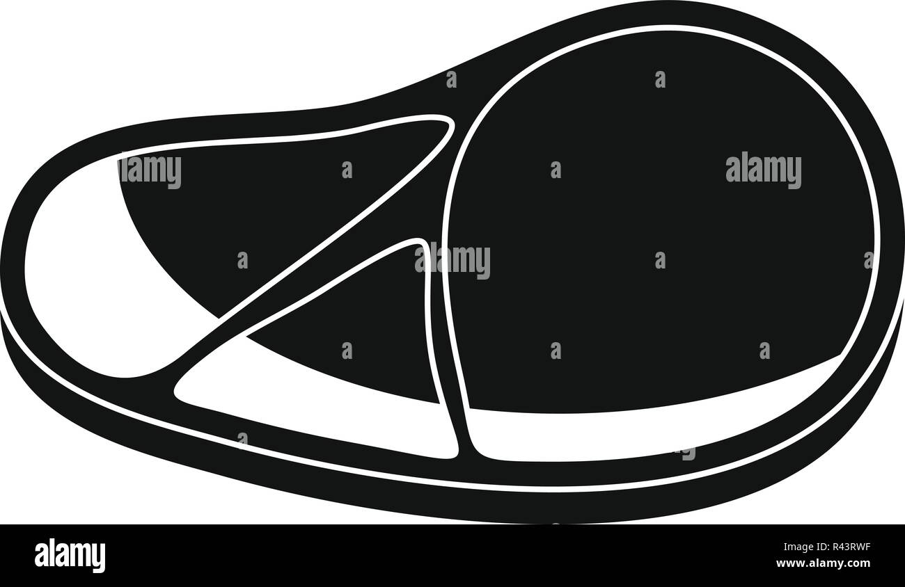 Raw steak icon. Simple illustration of raw steak vector icon for web ...