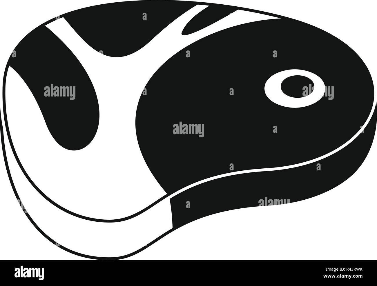 Beef steak icon. Simple illustration of beef steak vector icon for web ...