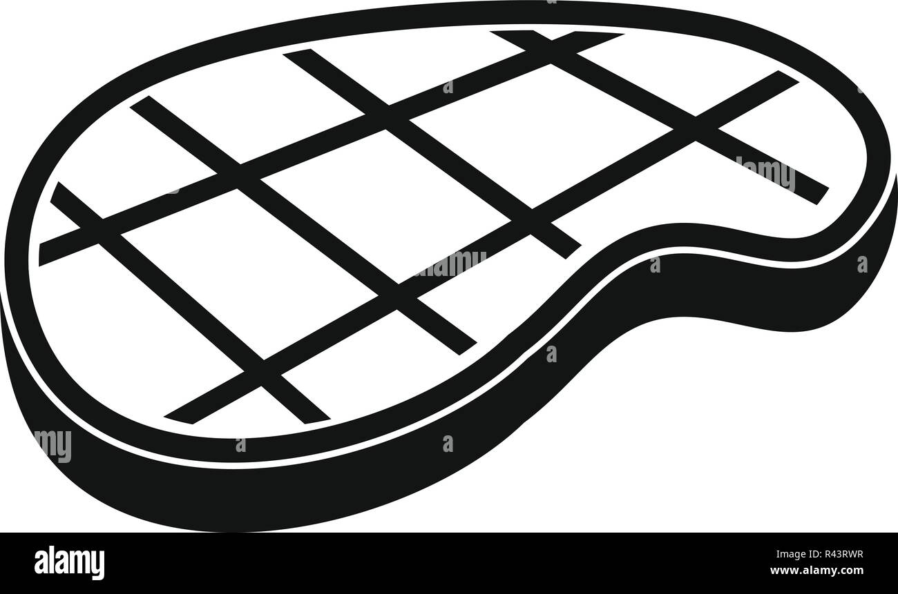 Grilled steak icon. Simple illustration of grilled steak vector icon ...