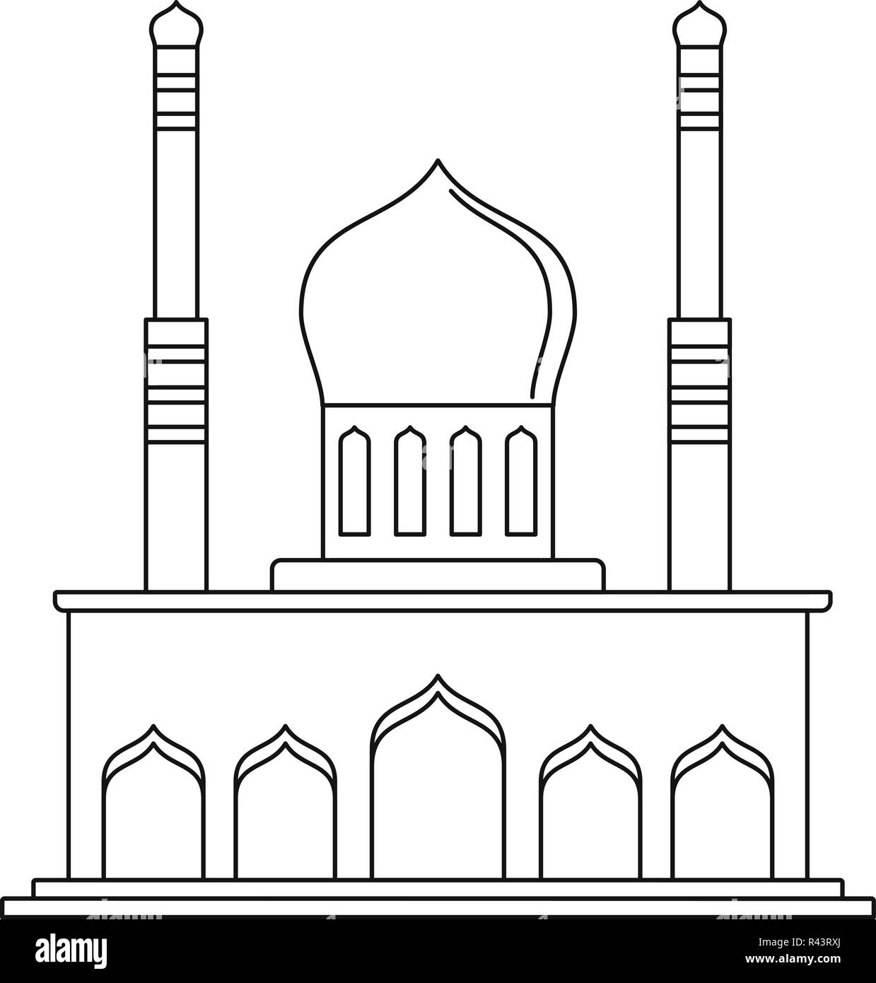 Islam temple icon. Outline illustration of islam temple vector icon for ...
