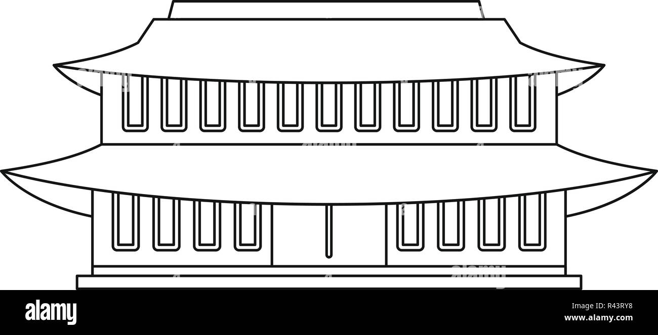 China temple icon. Outline illustration of china temple vector icon for ...