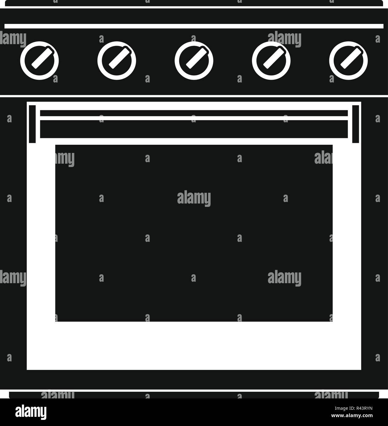 Big gas cooker icon. Simple illustration of big gas cooker vector icon ...