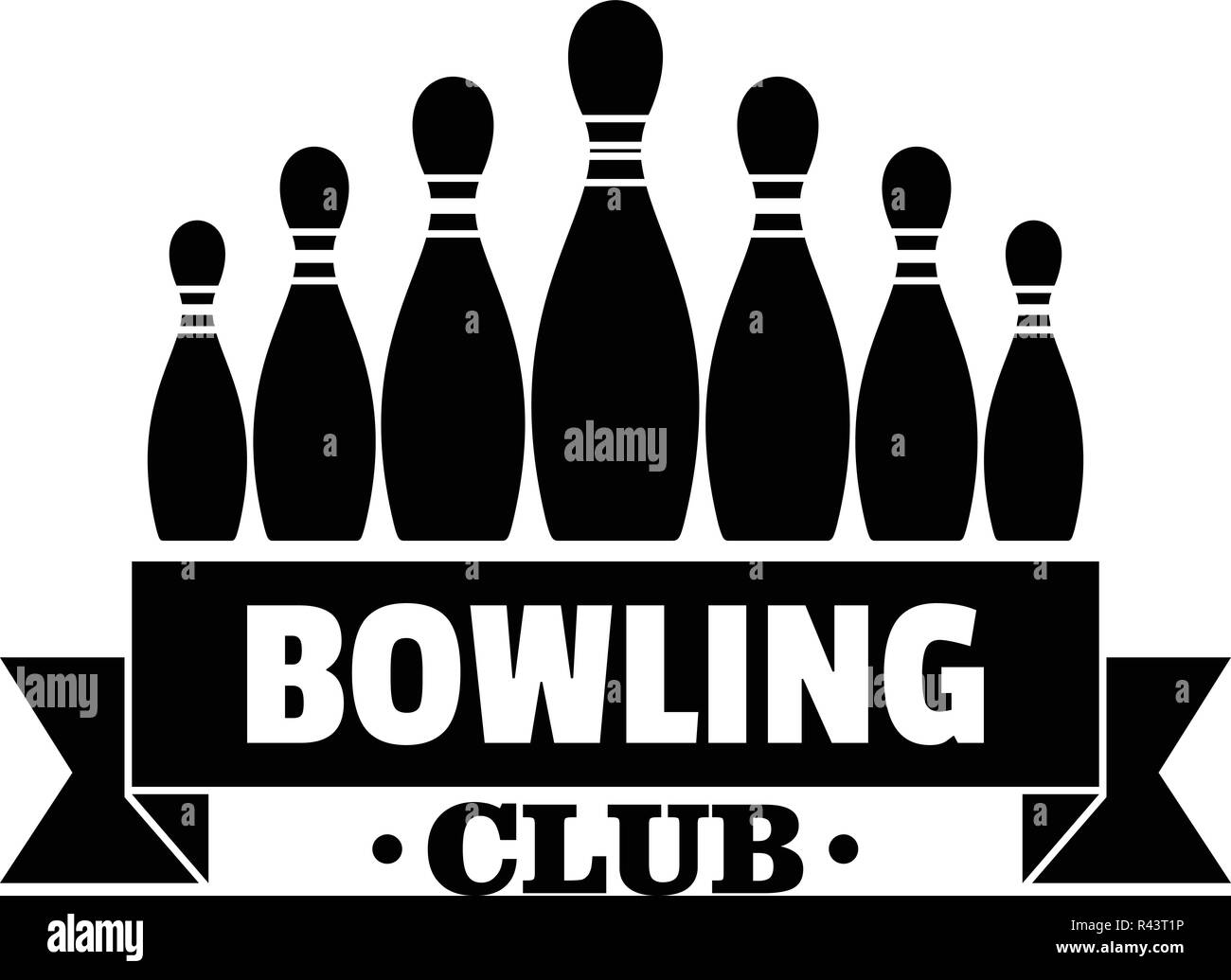 Ribbon Bowling Club Logo Simple Illustration Of Ribbon Bowling Club ribbon-bowling-club-logo-simple-illustration-of-ribbon-bowling-club