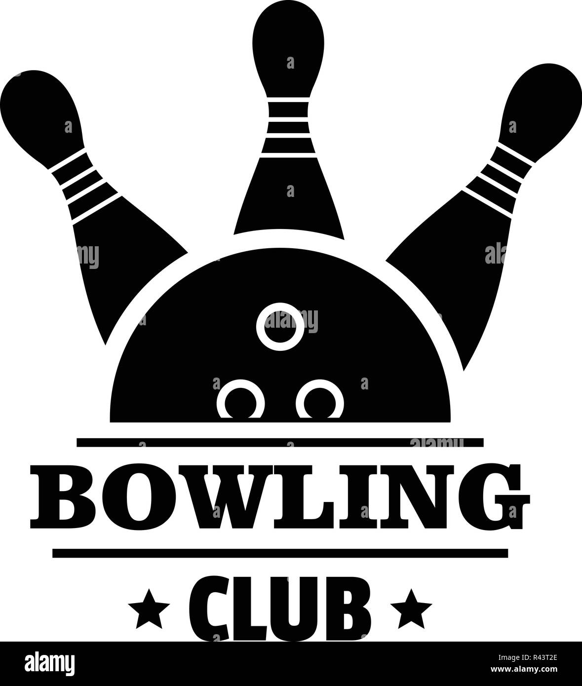 New bowling club logo. Simple illustration of new bowling club vector ...