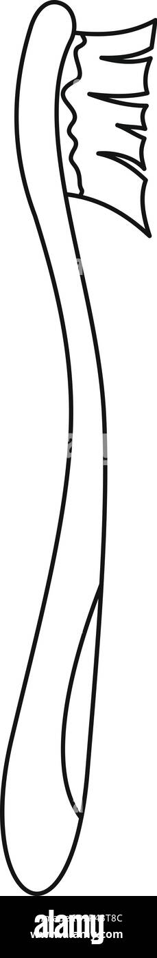 Kid toothbrush icon. Outline illustration of kid toothbrush vector icon ...