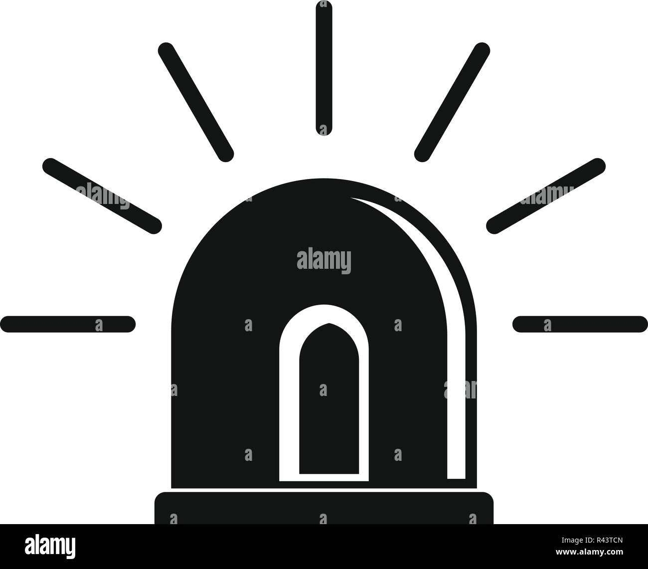 Light police siren icon. Simple illustration of light police siren ...