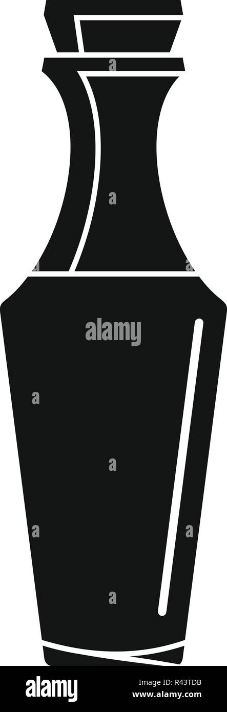 Glass bottle icon. Simple illustration of glass bottle vector icon for ...