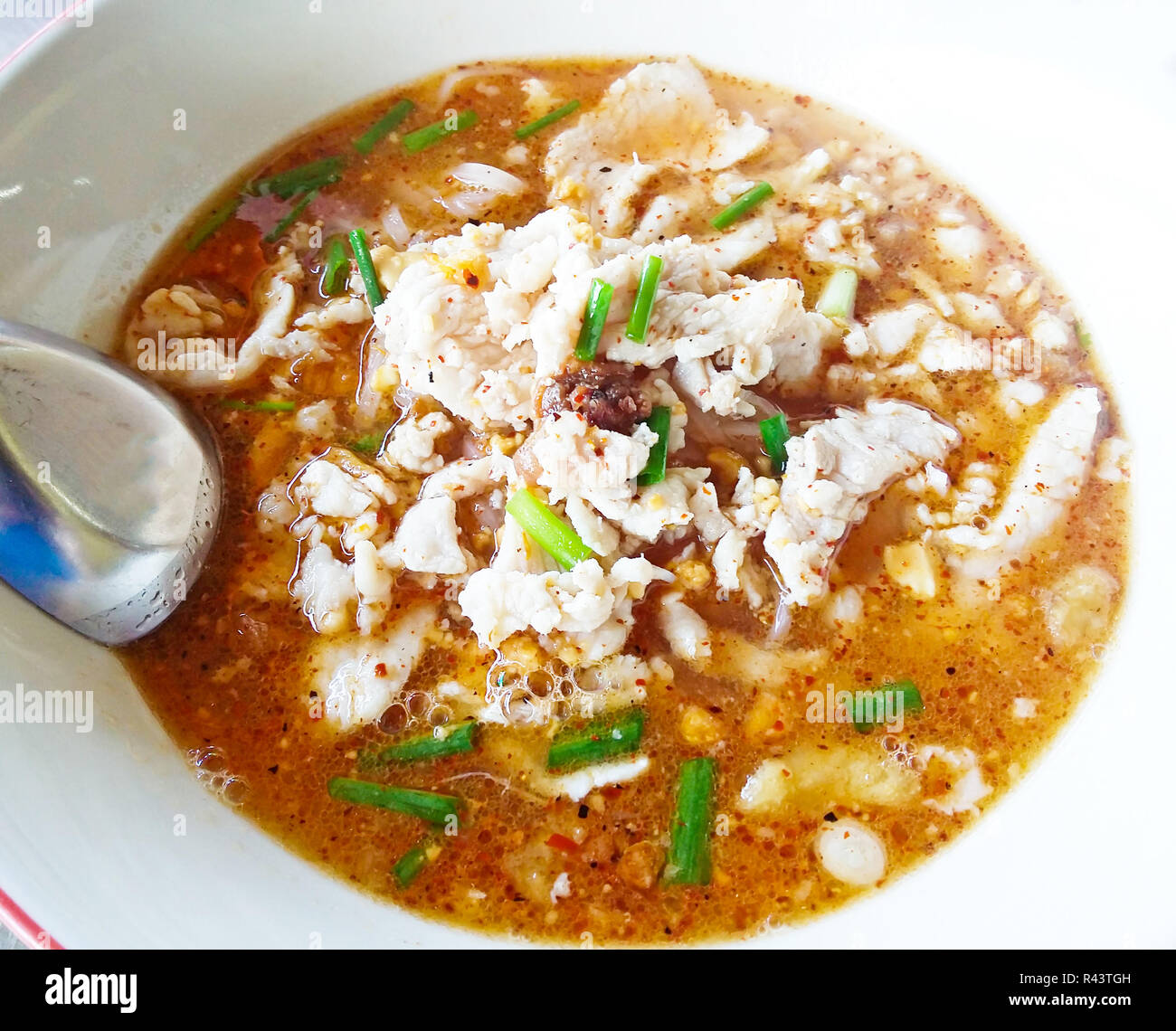 Thai spicy noodle, tom yum soup Stock Photo - Alamy