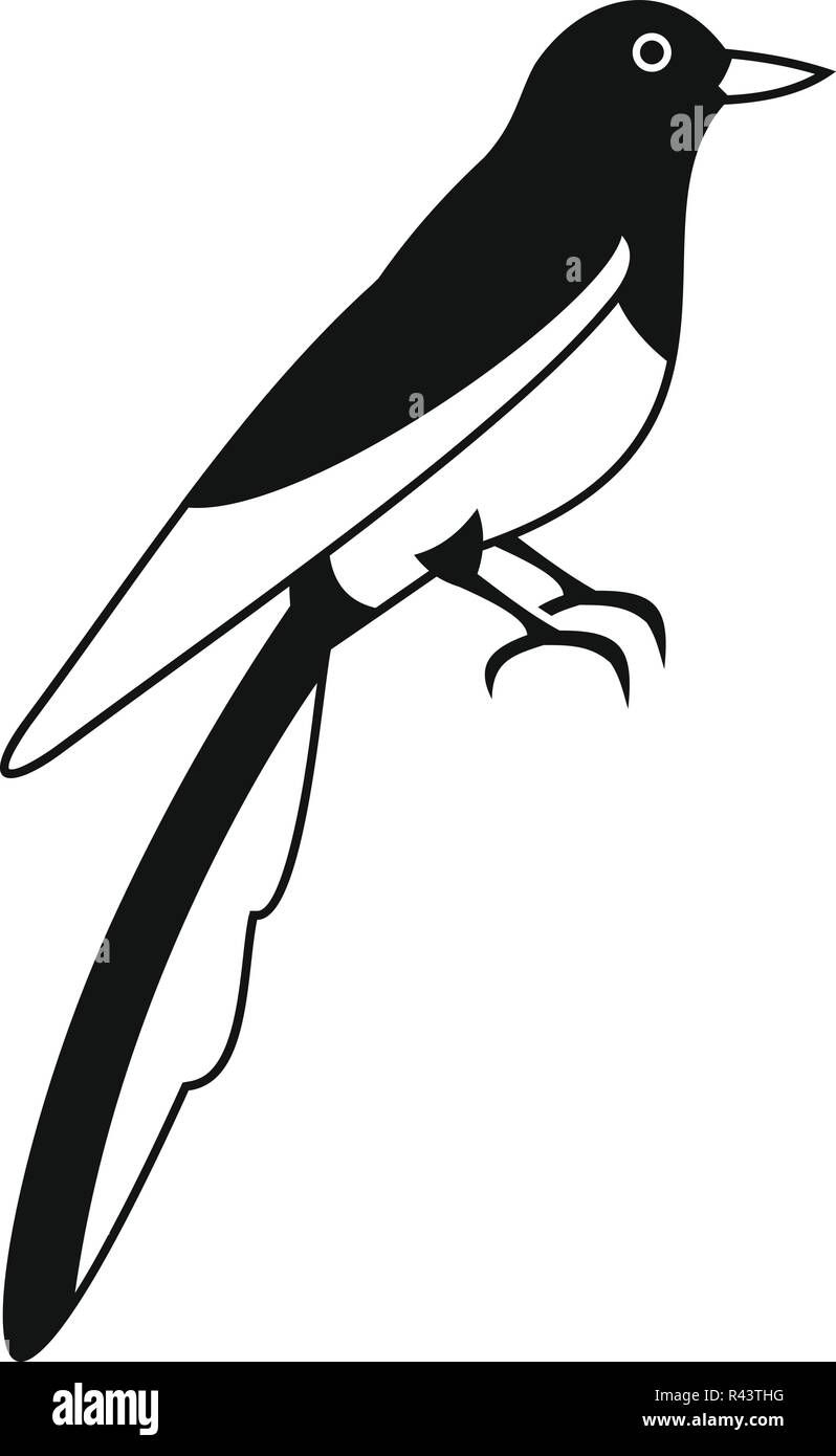 Black white drawing magpie on hi-res stock photography and images - Alamy