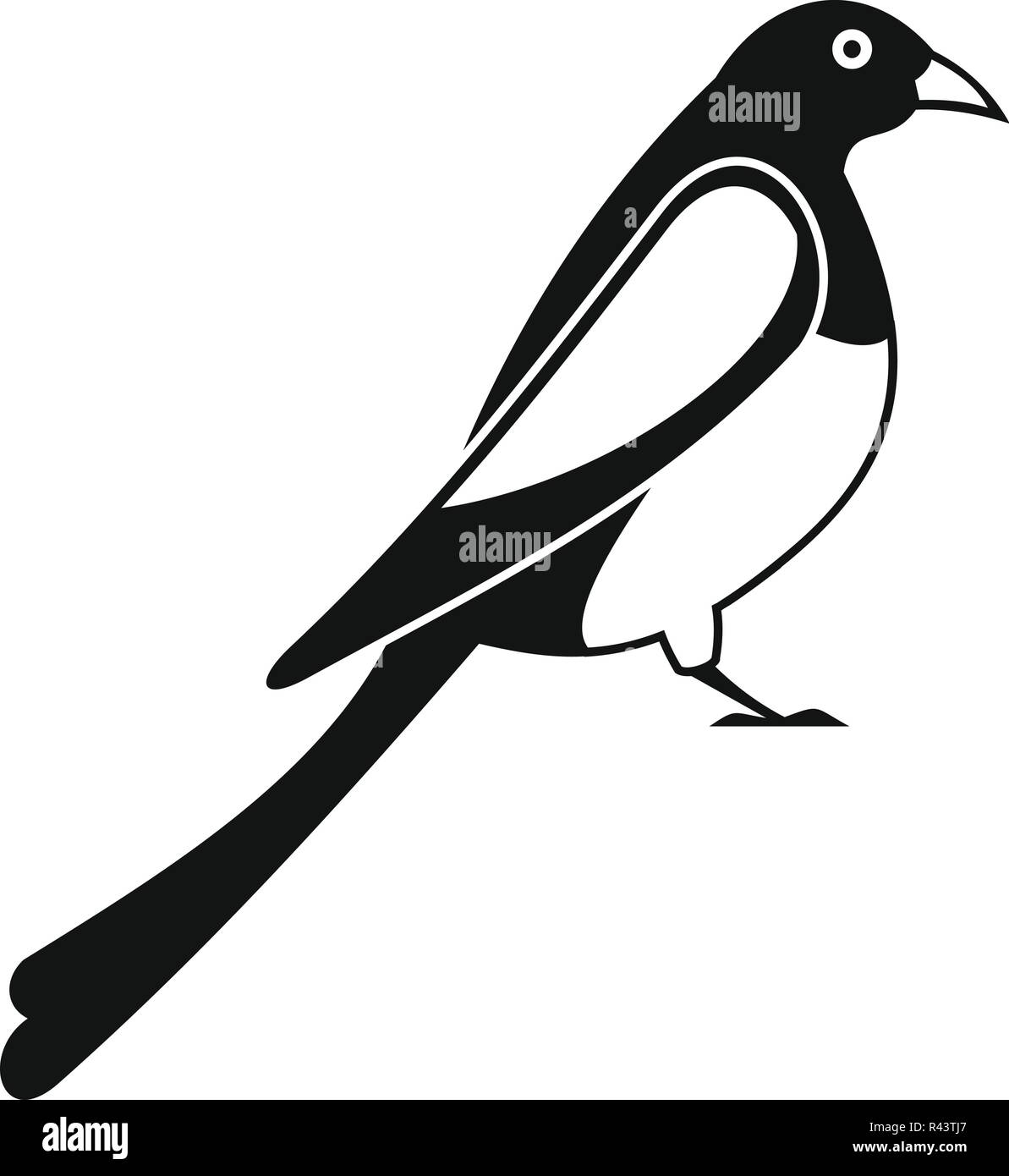 Male magpie icon. Simple illustration of male magpie vector icon for ...