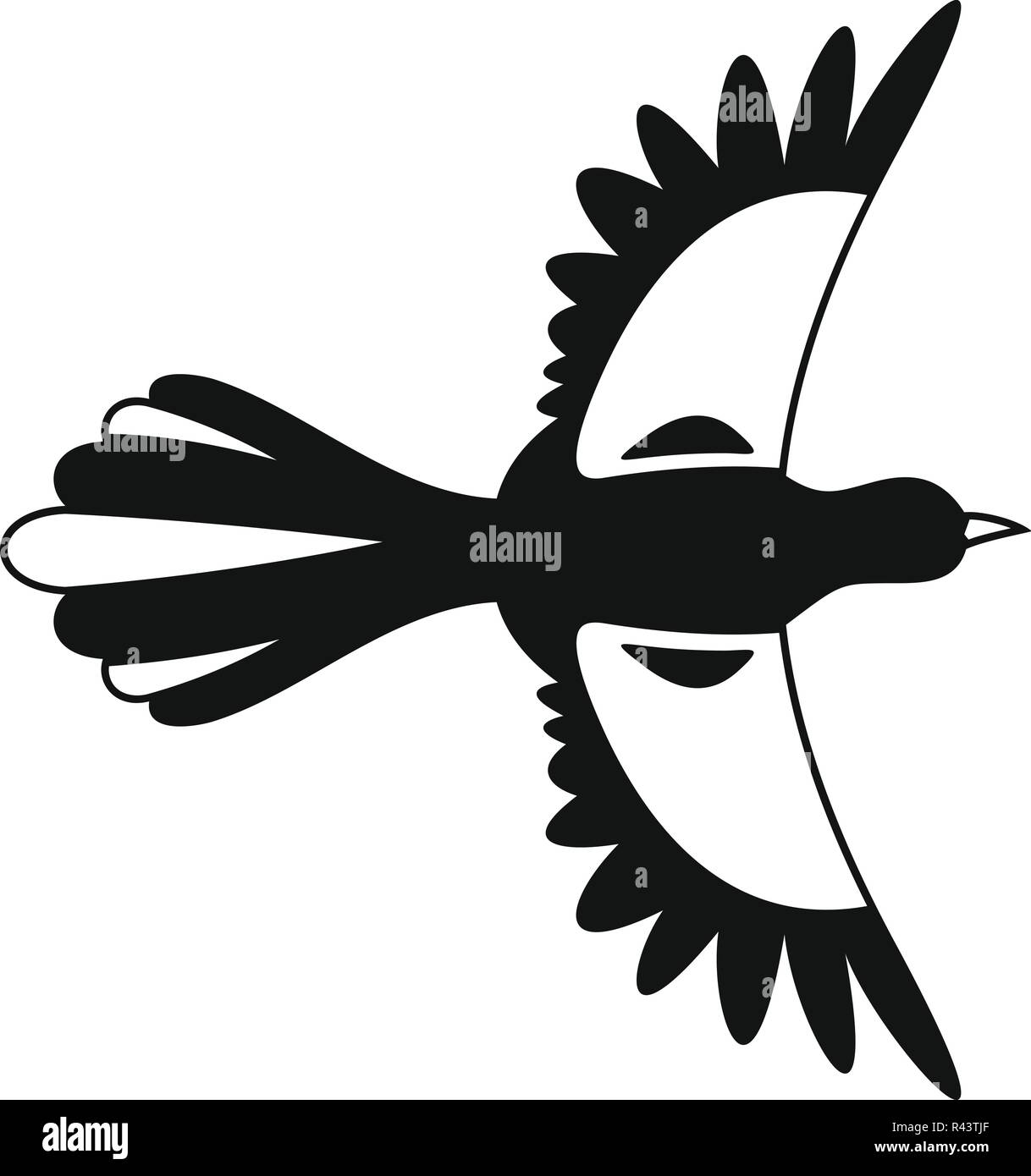 Air fly magpie icon. Simple illustration of air fly magpie vector icon ...