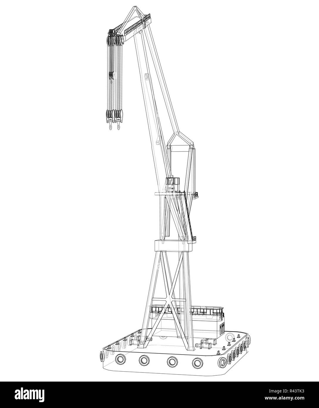 Floating crane. Vector Stock Vector Image & Art - Alamy