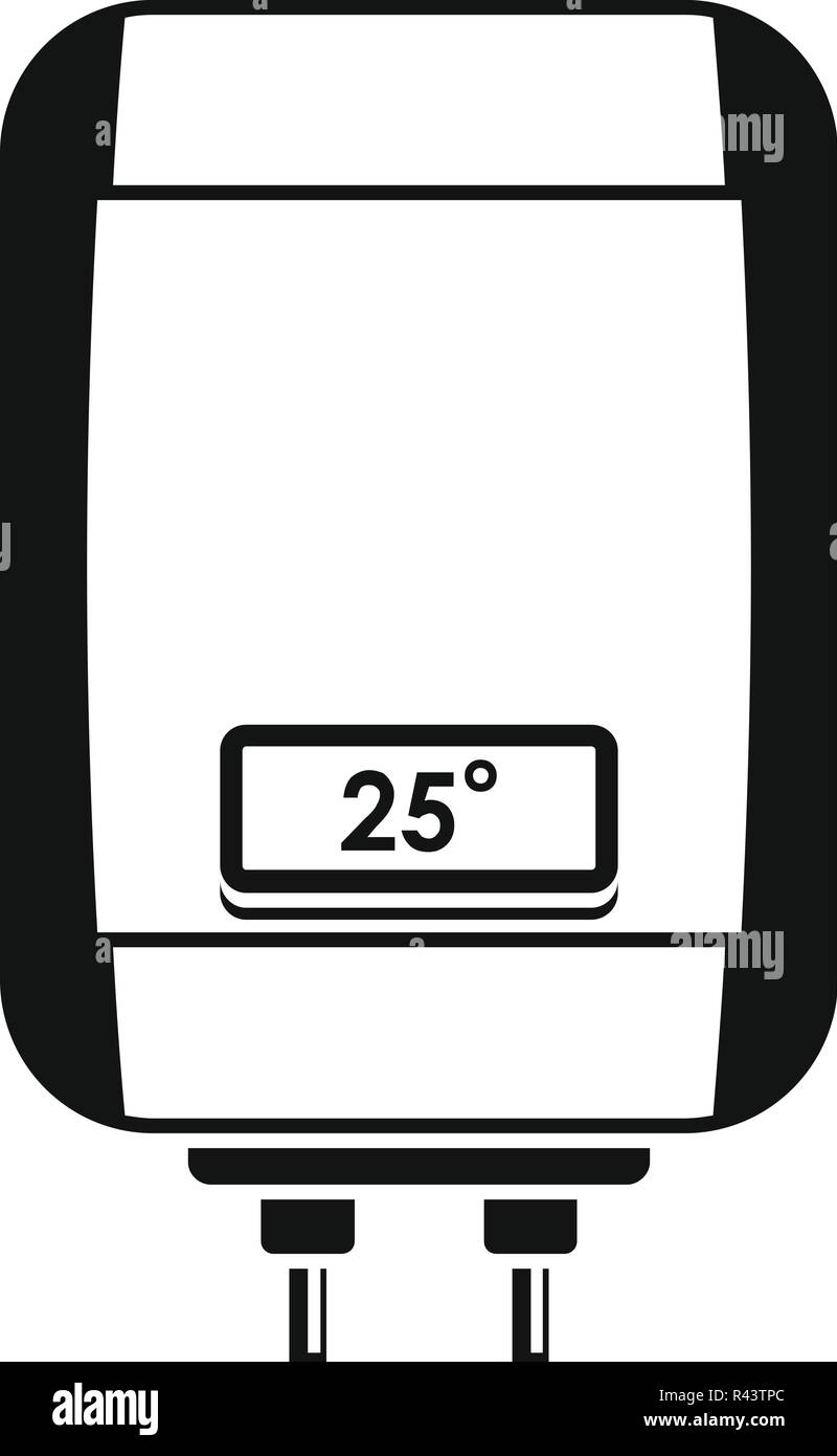 Digital panel boiler icon. Simple illustration of digital panel boiler ...