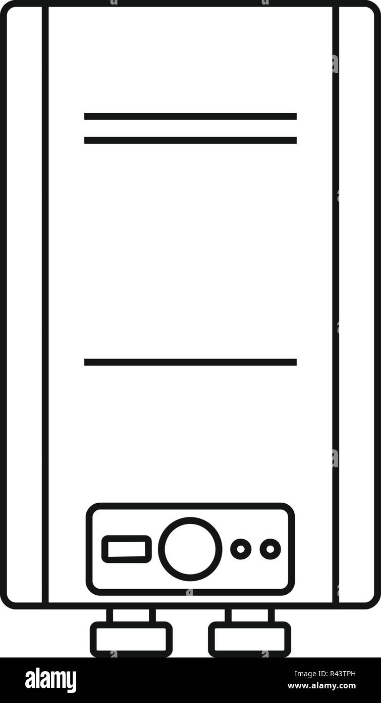 Steam boiler icon. Outline illustration of steam boiler vector icon for ...