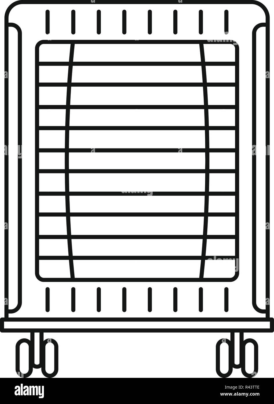 Home oil radiator icon. Outline illustration of home oil radiator ...
