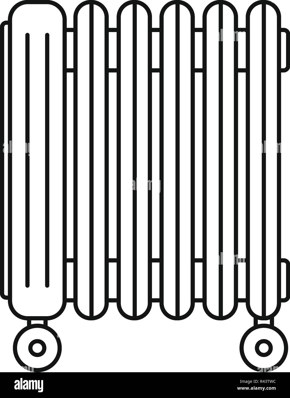 Oil radiator icon. Outline illustration of oil radiator vector icon for ...