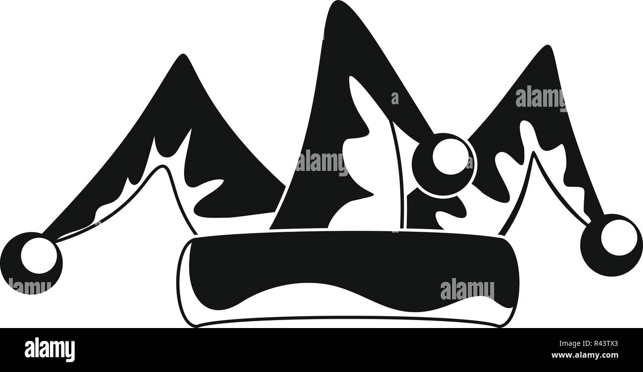 Clown hat bells icon. Simple illustration of clown hat bells vector ...