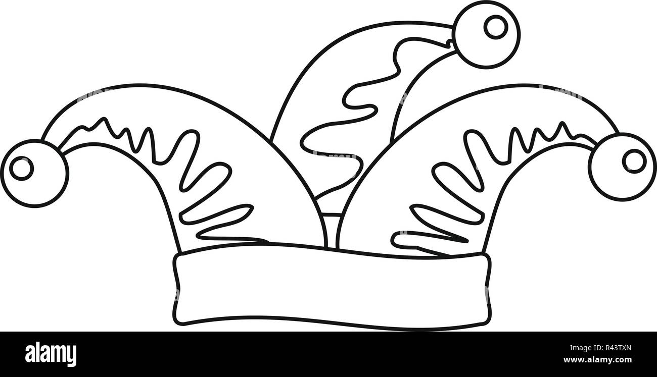 Jester icon. Outline illustration of jester vector icon for web design ...
