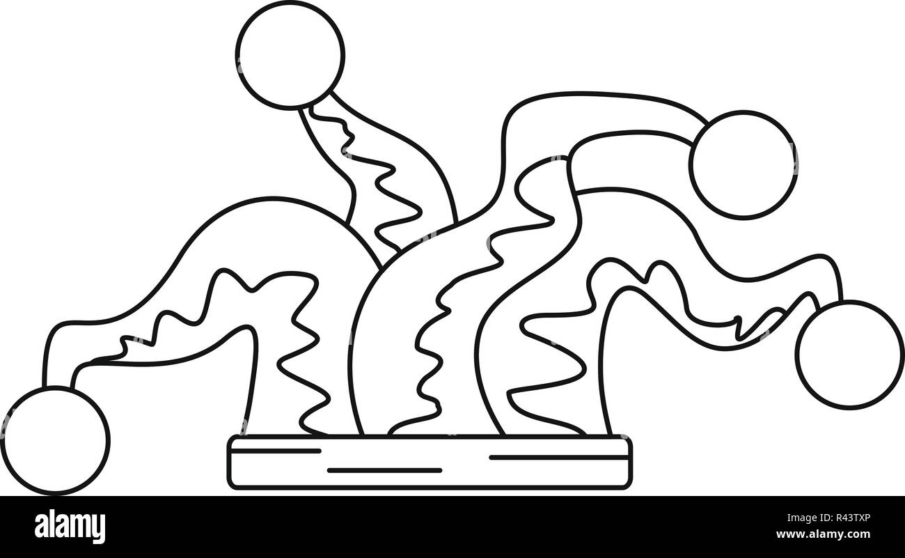 Clown jester icon. Outline illustration of clown jester vector icon for ...
