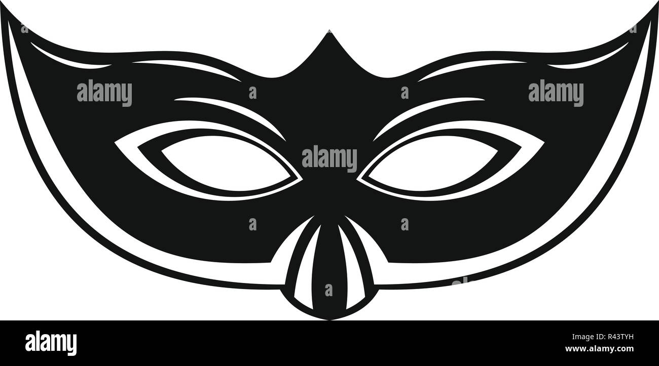 Elegant carnival mask icon. Simple illustration of elegant carnival ...