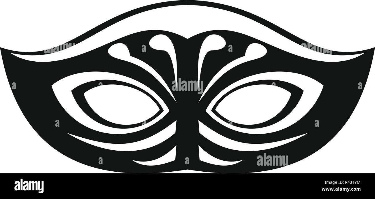 Festive mask icon. Simple illustration of festive mask vector icon for ...