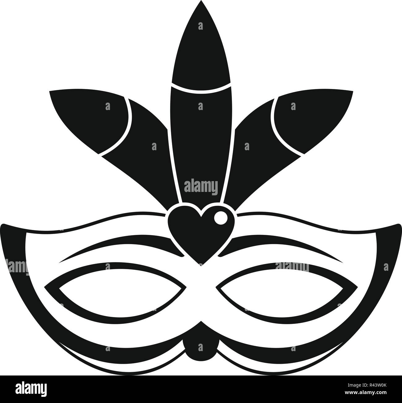 Carnival mask icon. Simple illustration of carnival mask vector icon ...