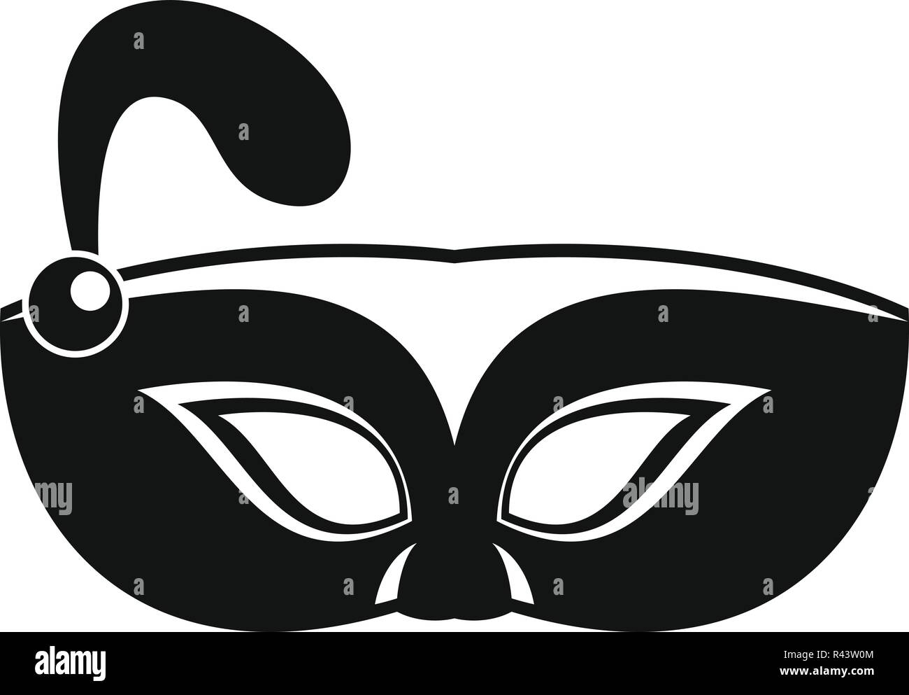Night mask carnival icon. Simple illustration of night mask carnival ...