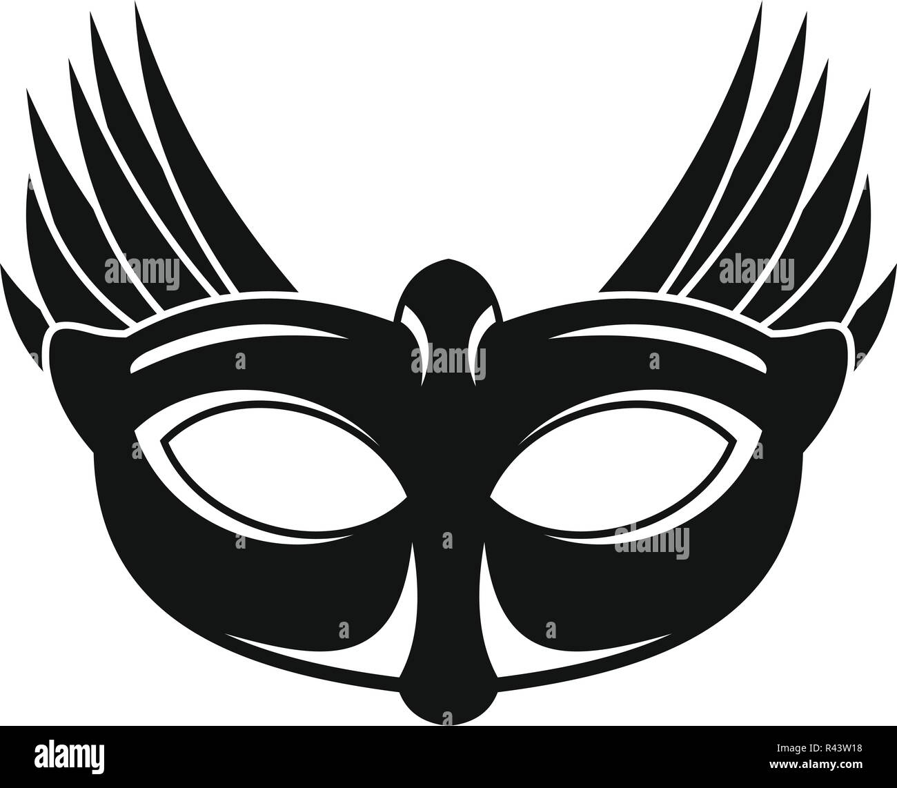 Bird carnival mask icon. Simple illustration of bird carnival mask ...