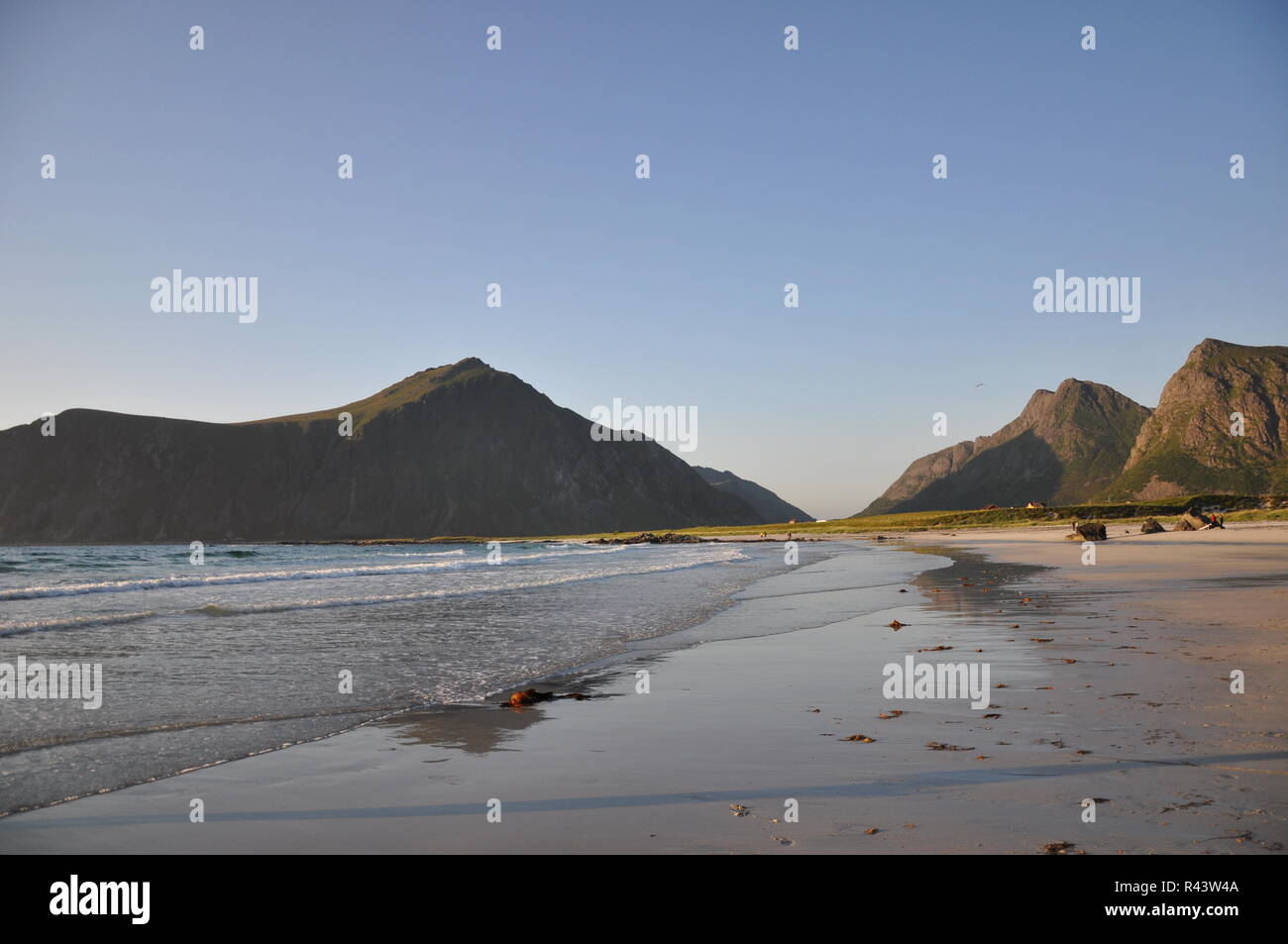 sandy beach at flakstad lofoten Stock Photo - Alamy