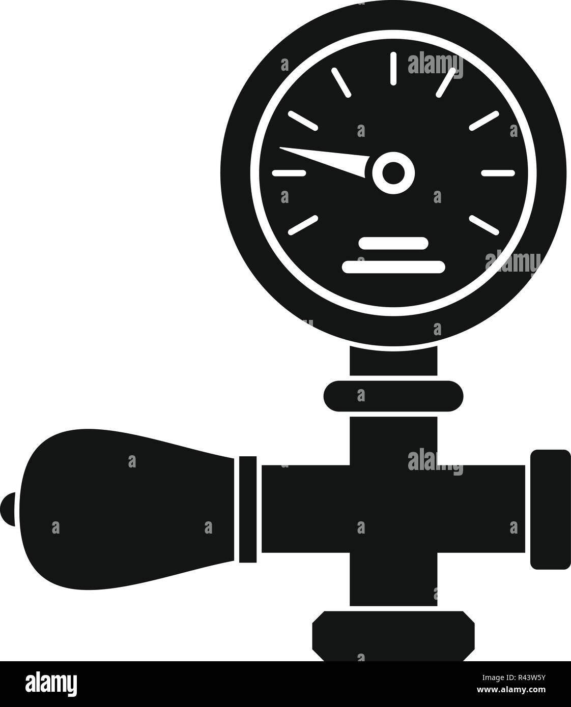 Welding gas pressure monitor icon. Simple illustration of welding gas ...