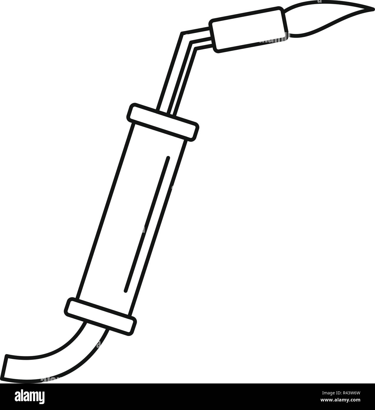 Gas welding icon. Outline illustration of gas welding vector icon for ...