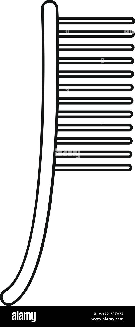 Metal brush icon. Outline illustration of metal brush vector icon for ...