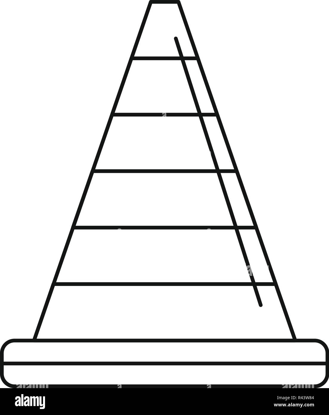 Road cone icon. Outline illustration of road cone vector icon for web ...