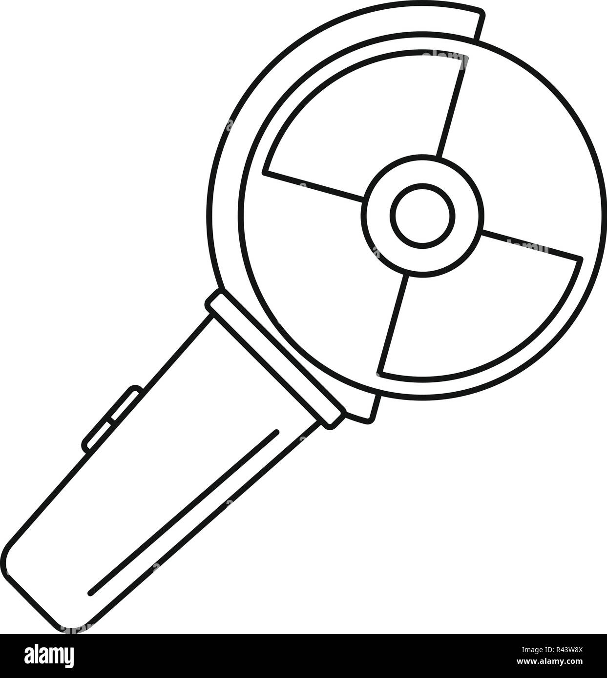 Angle grinder icon. Outline illustration of angle grinder vector icon ...