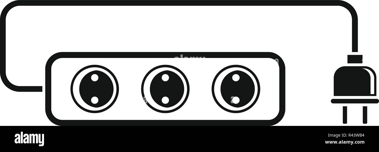 Extension cord icon. Simple illustration of extension cord vector icon ...