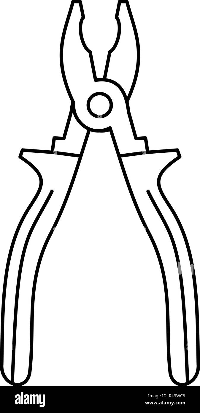Pliers icon. Outline illustration of pliers vector icon for web design ...