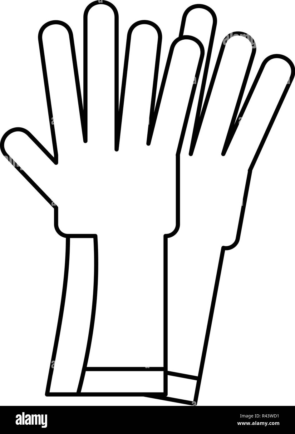 Rubber gloves icon. Outline illustration of rubber gloves vector icon ...