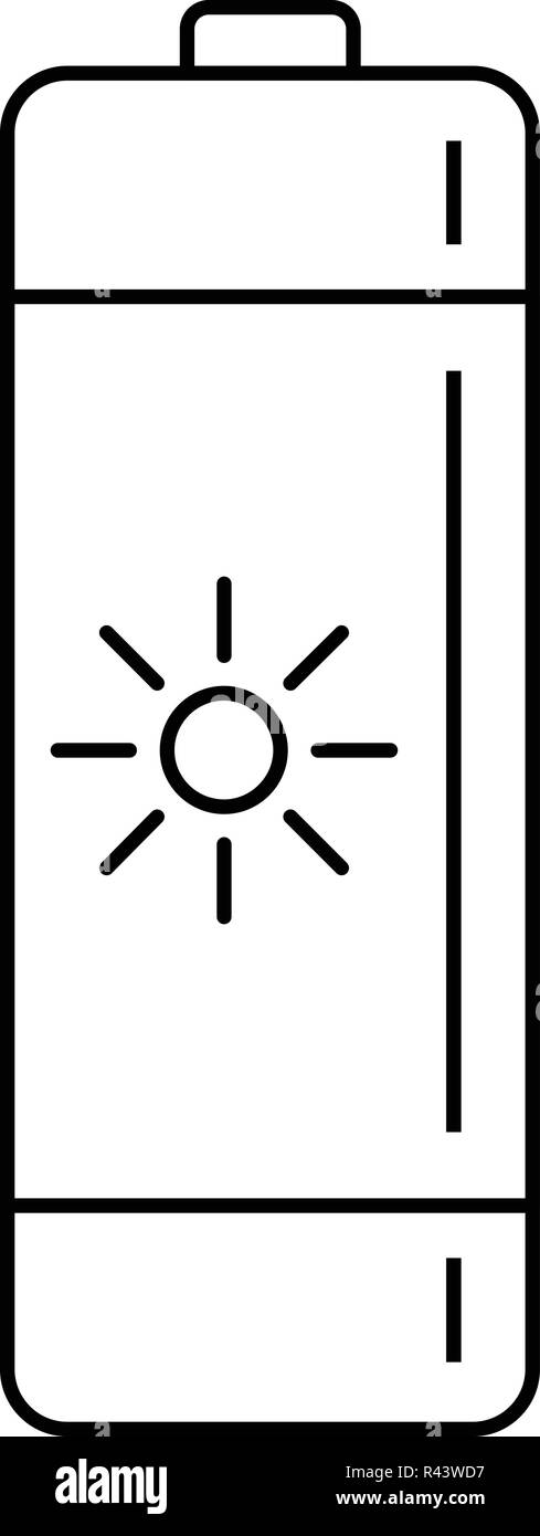 Battery icon. Outline illustration of battery vector icon for web ...