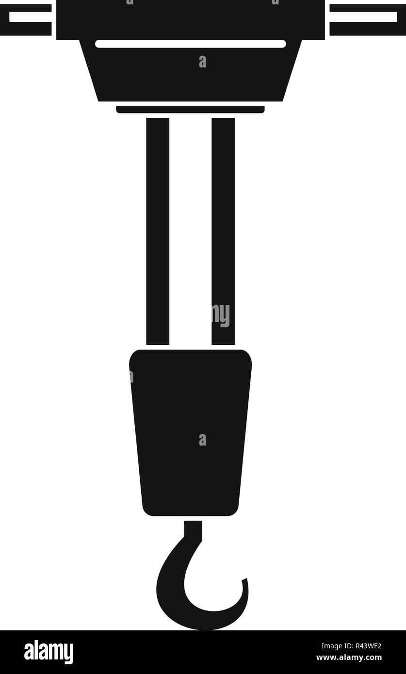 Lifting crane icon. Simple illustration of lifting crane vector icon ...