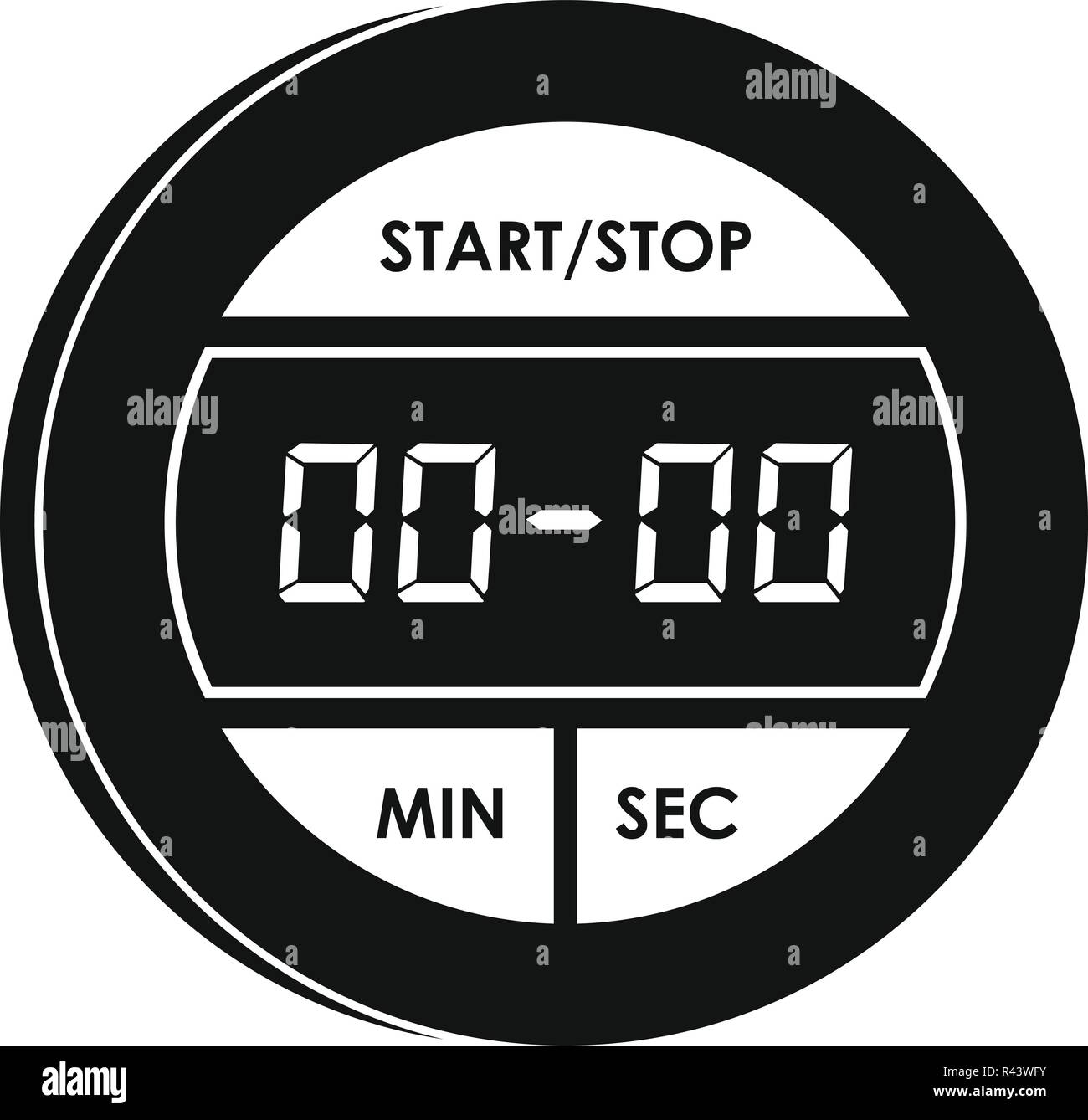 Digital stopwatch icon. Simple illustration of digital stopwatch vector ... Digital stopwatch icon. Simple illustration of digital stopwatch vector ...