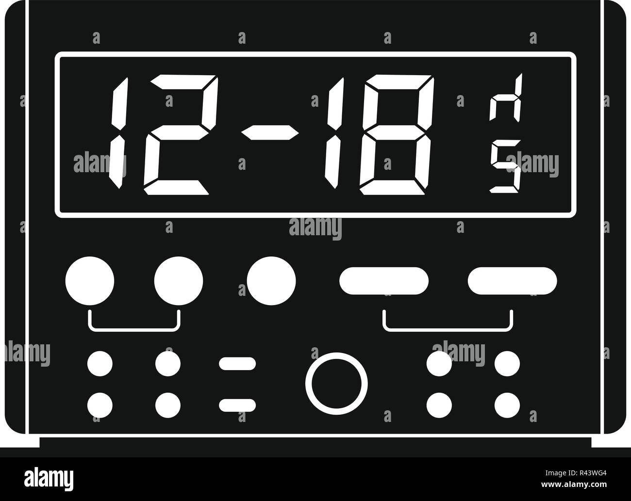 Digital clock icon. Simple illustration of digital clock vector icon ...