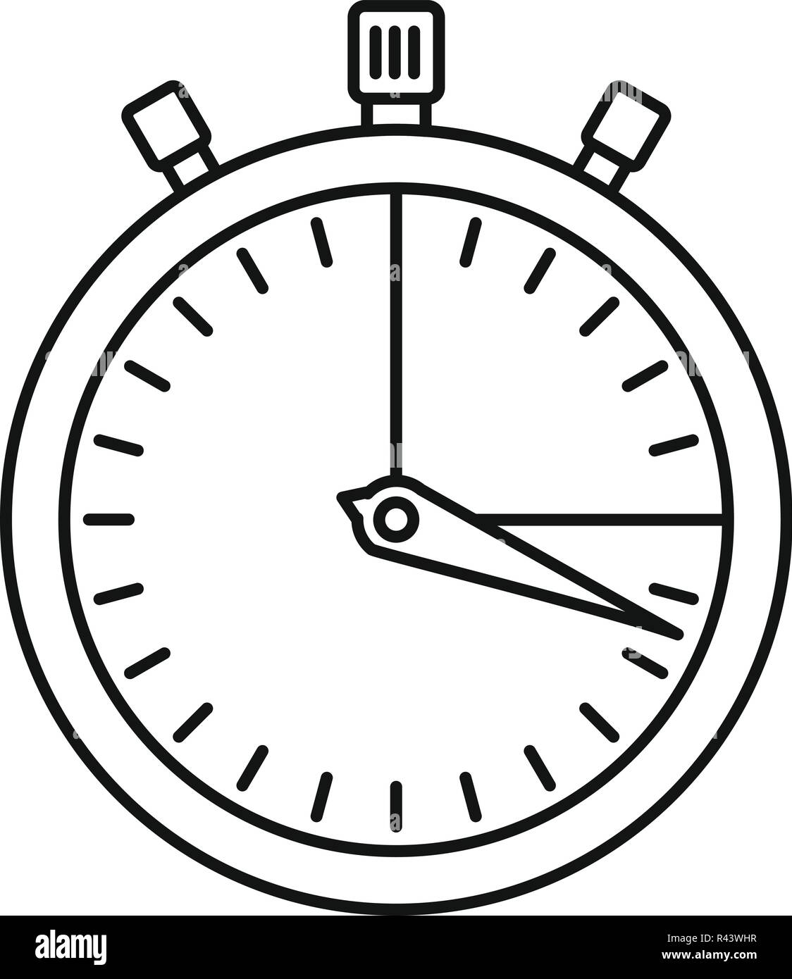 Stopwatch icon. Outline illustration of stopwatch vector icon for web ...