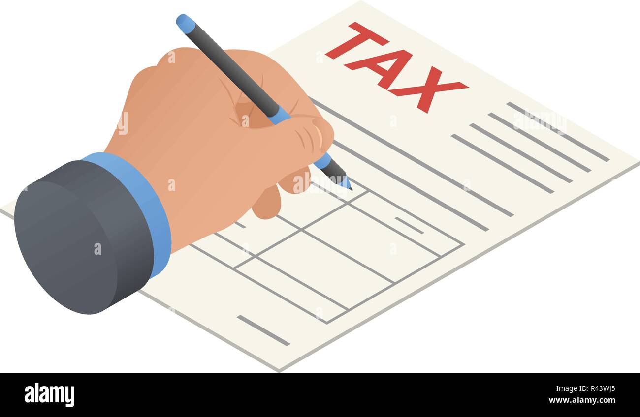 Tax form icon. Isometric of tax form vector icon for web design ...