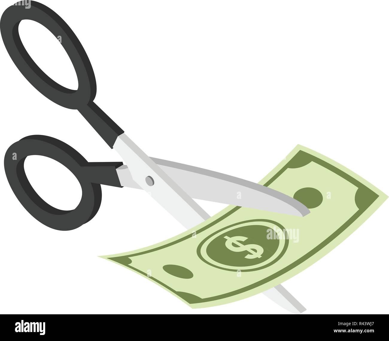 Cut money icon. Isometric of cut money vector icon for web design ...