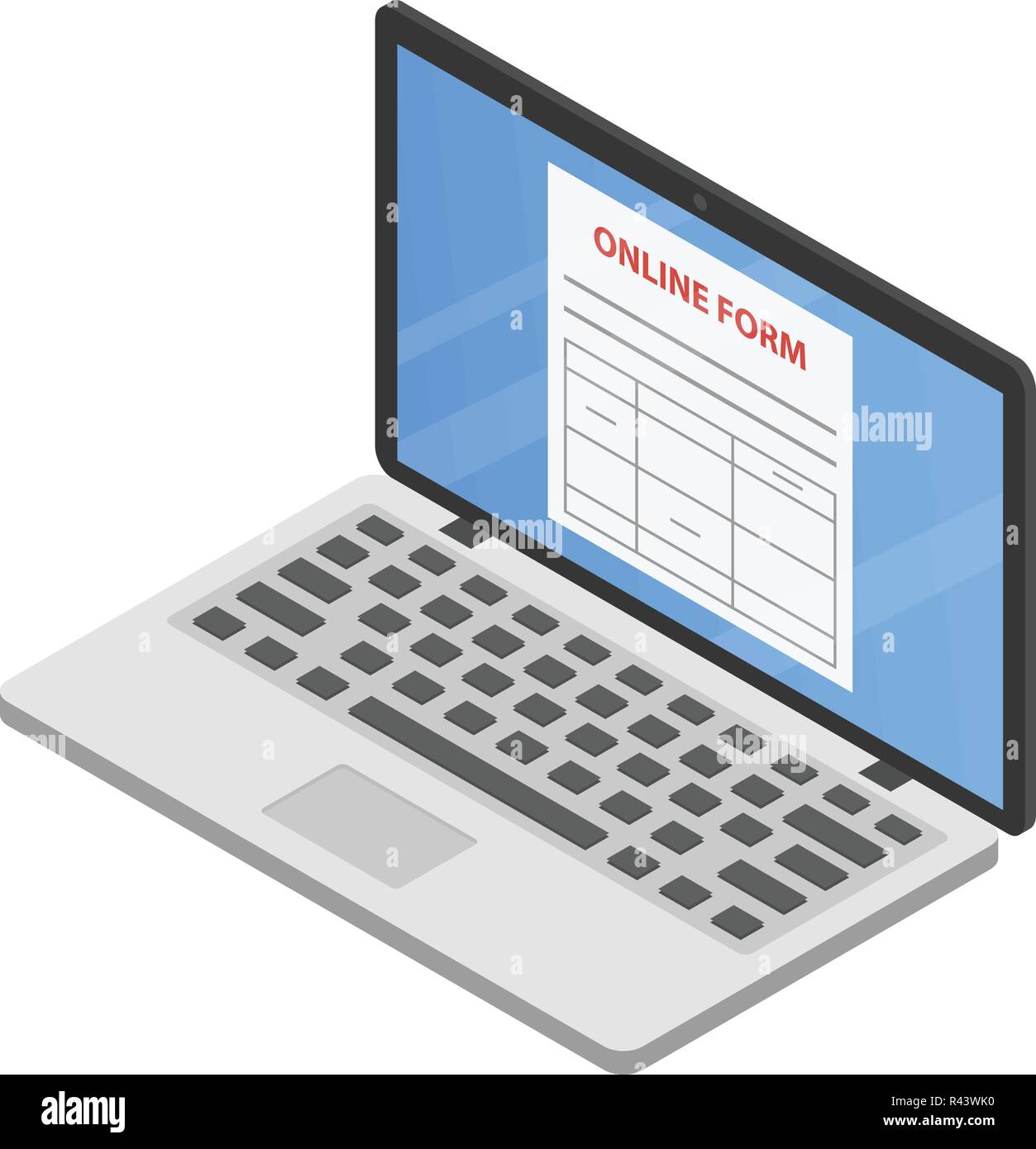 Online form icon. Isometric of online form vector icon for web design ...