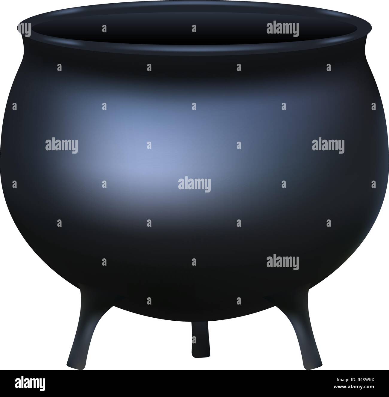Halloween cauldron mockup. Realistic illustration of halloween cauldron ...