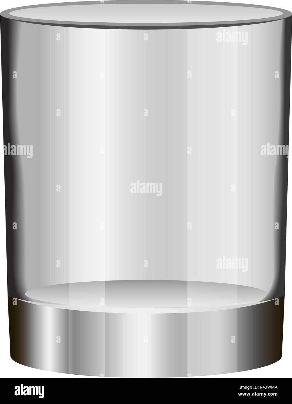 Empty glass mockup. Realistic illustration of empty glass vector mockup ...