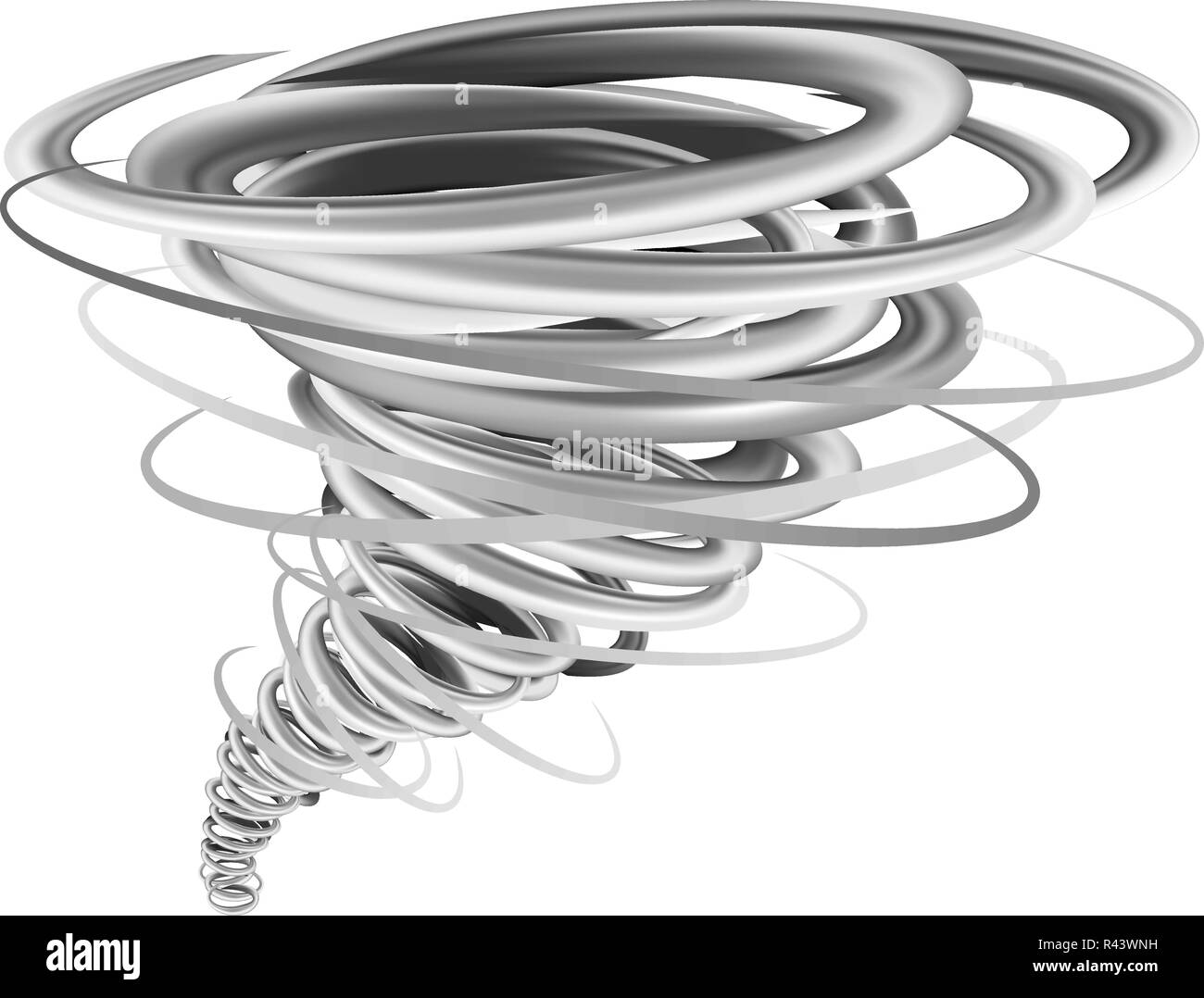 Storm tornado mockup. Realistic illustration of storm tornado vector ...