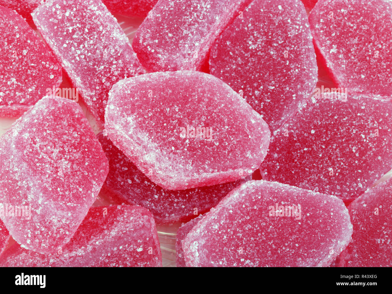 Pink Fruit Jelly Stock Photo - Alamy