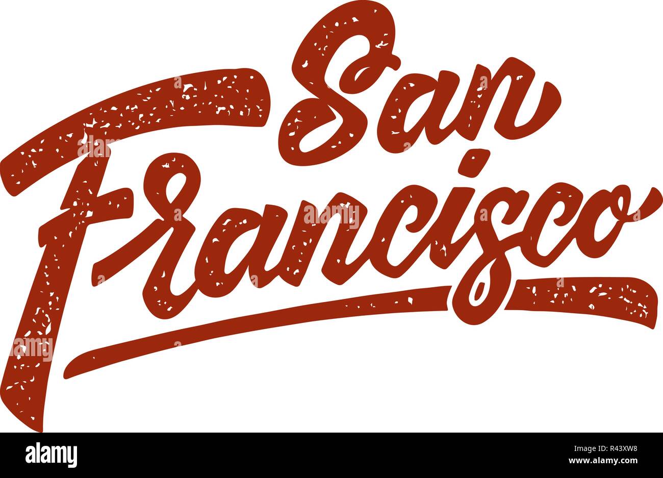 San Francisco. Lettering phrase on white background. Design element for ...